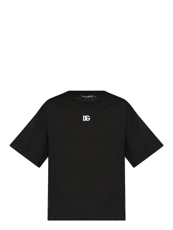 Dolce & Gabbana Logo-embroidered T-shirt - Black