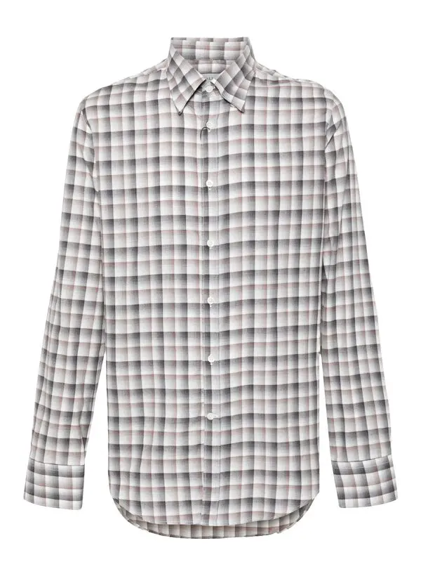 Canali Checked Shirt - White