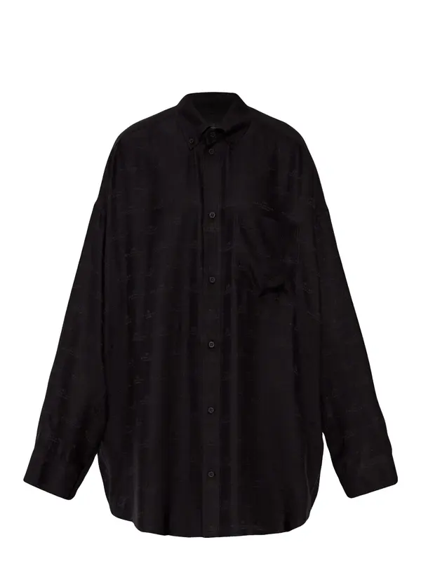 Balenciaga Logo-print Shirt - Black