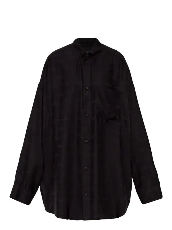 Balenciaga Logo-print Shirt - Black
