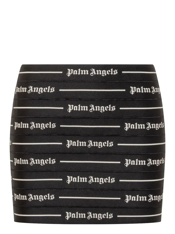 Palm Angels Logo Mini Skirt - Black