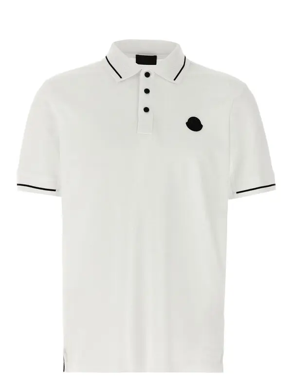 Moncler Logo-patch Polo Shirt - White