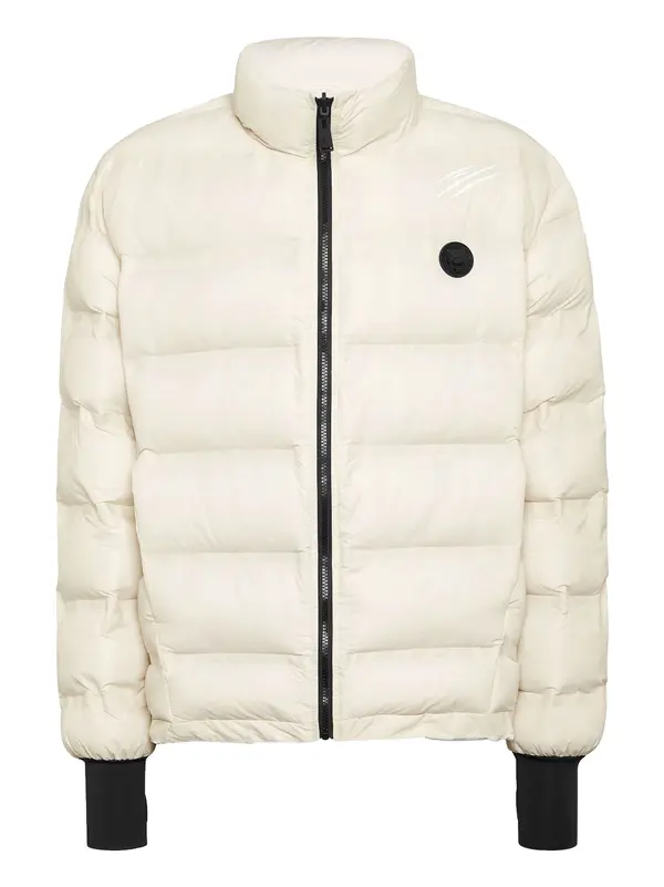 PLEIN SPORT Logo-patch Puffer Jacket - Grey