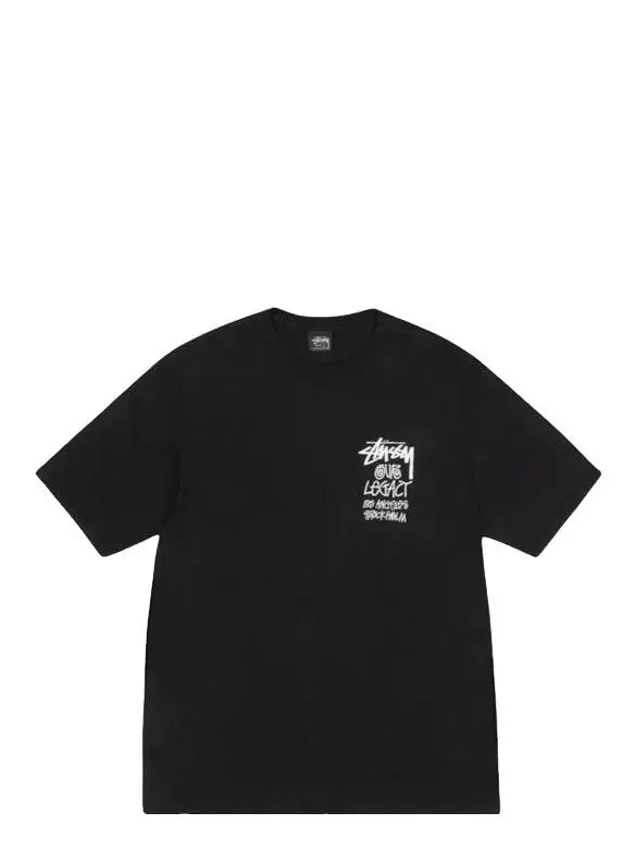 StÜssy X Our Legacy Surfman Pigment Dyed Tee Shirt - Black