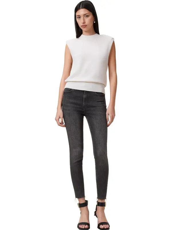 ALLSAINTS Miller Push Up Skinny Jeans - Black