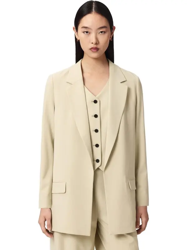 ALLSAINTS Aleida Lightweight Tri Blazer - Haze Green