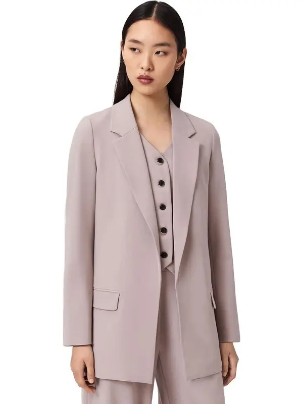 ALLSAINTS Aleida Lightweight Tri Blazer - Lilac Purple