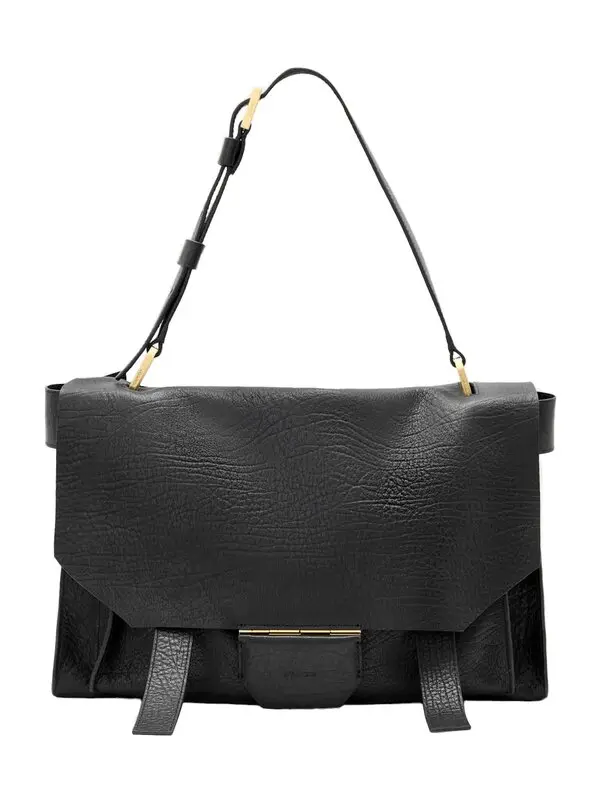 ALLSAINTS Grain Leather Satchel Bag - Black