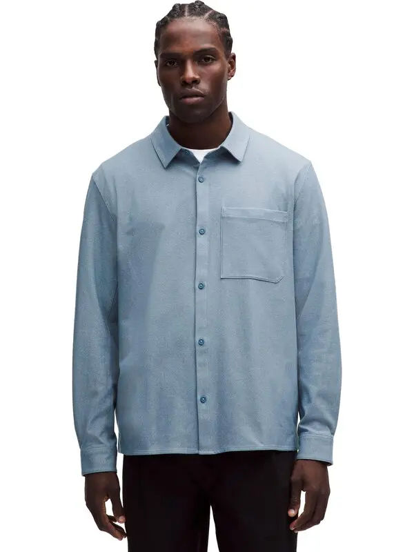 Lululemon Brushed Woven Overshirt - Heathered Steel Blue