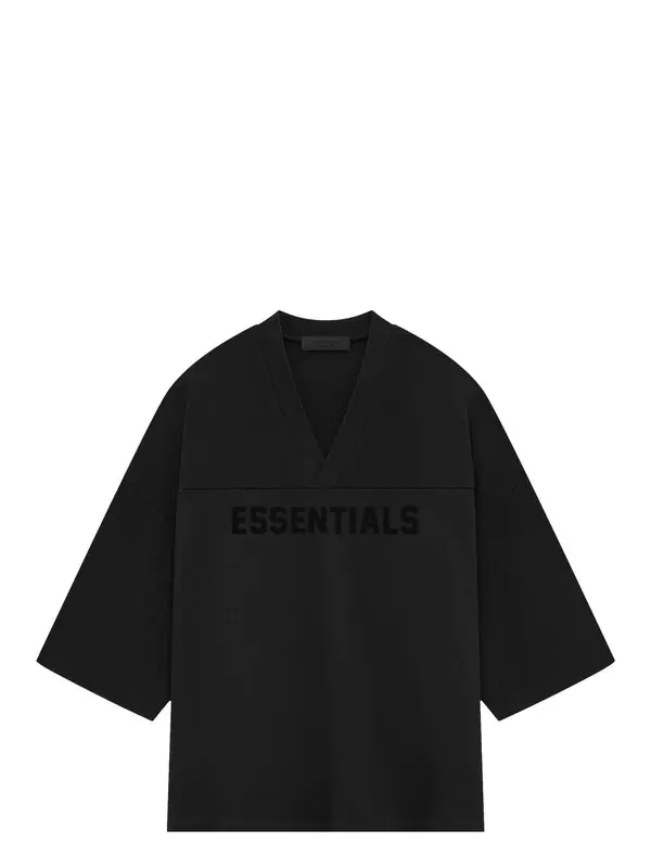 Fear Of God Heavy Jersey Football Tee 'jet - Black