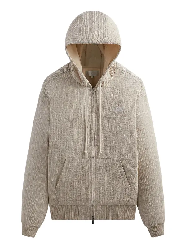 Kith Slub Boucle Sierra Zip Hoodie 'canvas - Cream