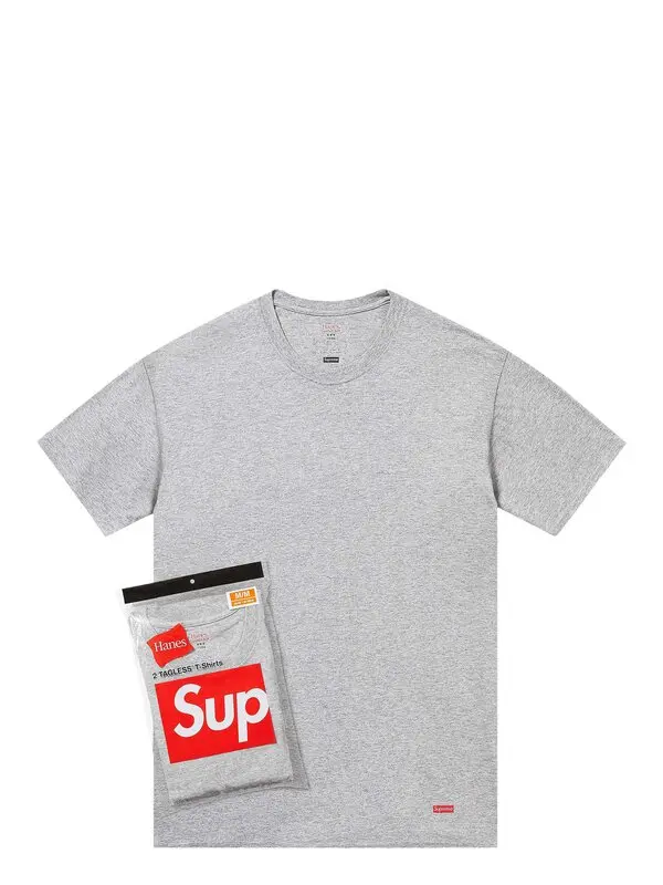 Supreme X Hanes Tagless Tees 'heather - Grey