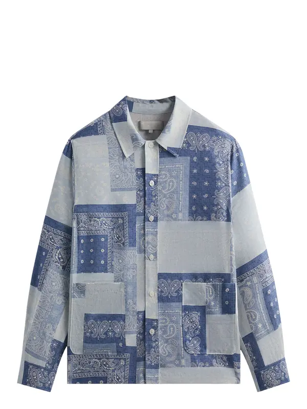 Kith Washed Paisley Overshirt - Blue