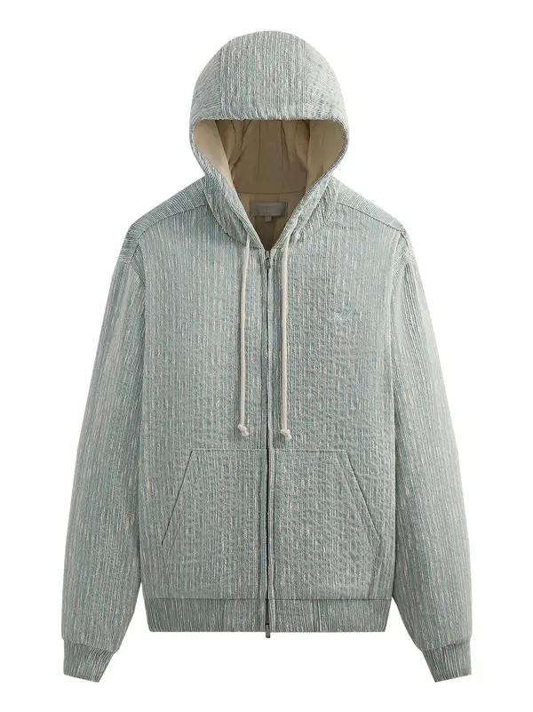 Kith Slub Boucle Sierra Zip Hoodie 'glaze - Green
