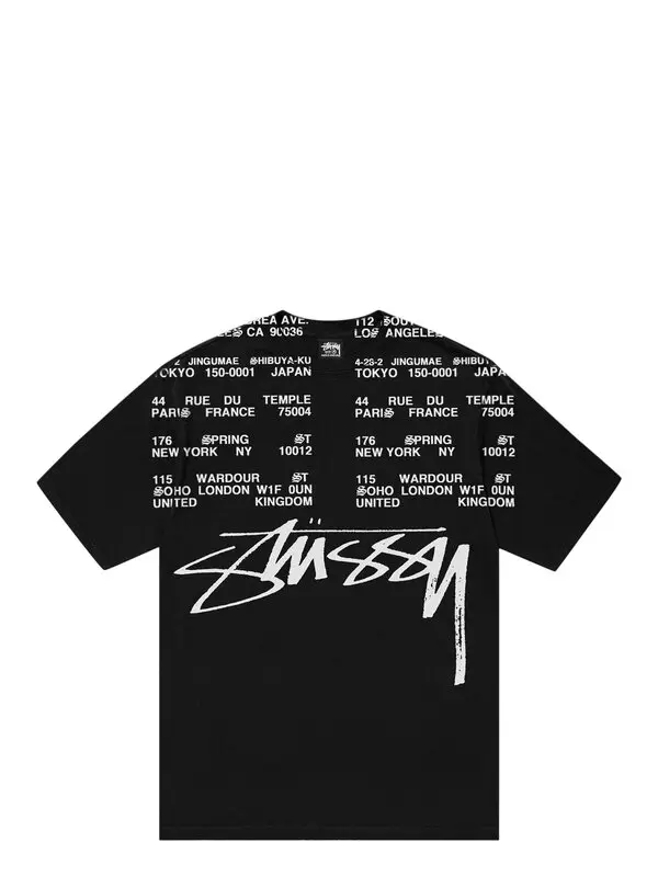 StÜssy Locations Tee Pigment Dyed - Black