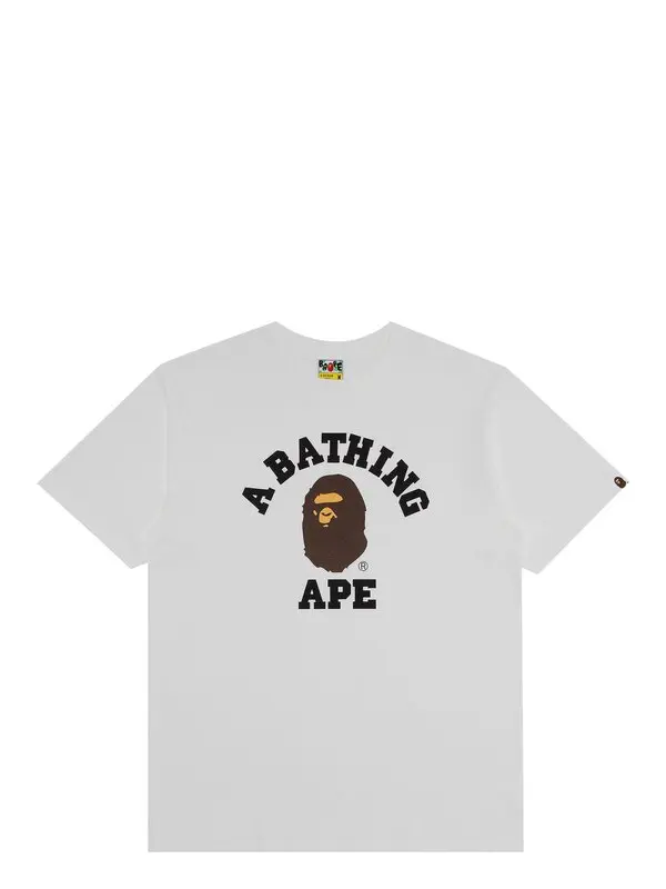 A BATHING APE College Tee - White