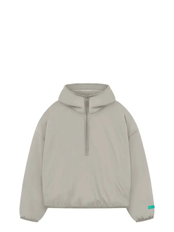 Fear Of God Nylon Filled Half Zip Hoodie 'seal - Grey