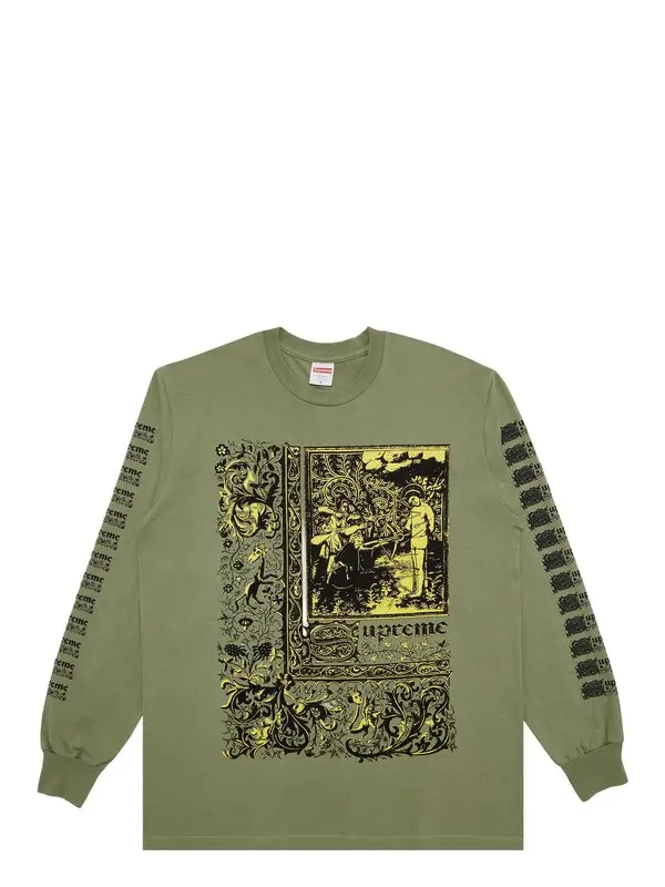 Supreme Saint Sebastian Long-sleeve Tee 'light Olive - Green