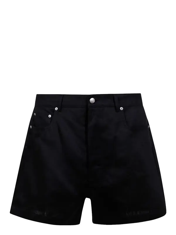 Rick Owens Cotton Thigh-length Shorts - Black