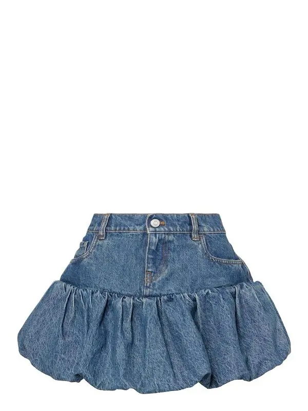 Coperni Balloon Denim Miniskirt - Blue