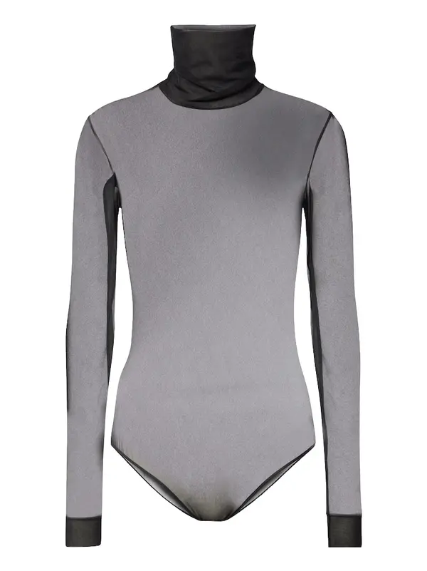 MAISON MARGIELA Turtleneck Bodysuit - Black