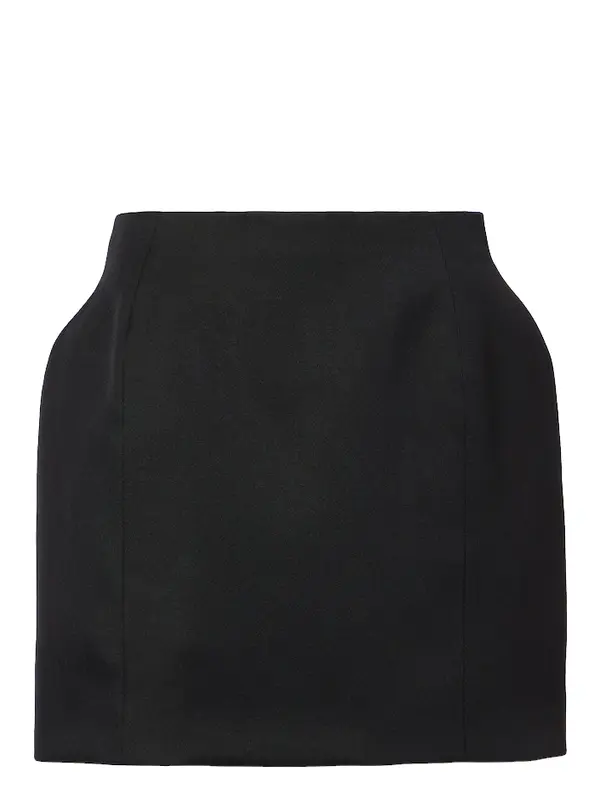 Balenciaga Wool Gabardine Mini Skirt - Black