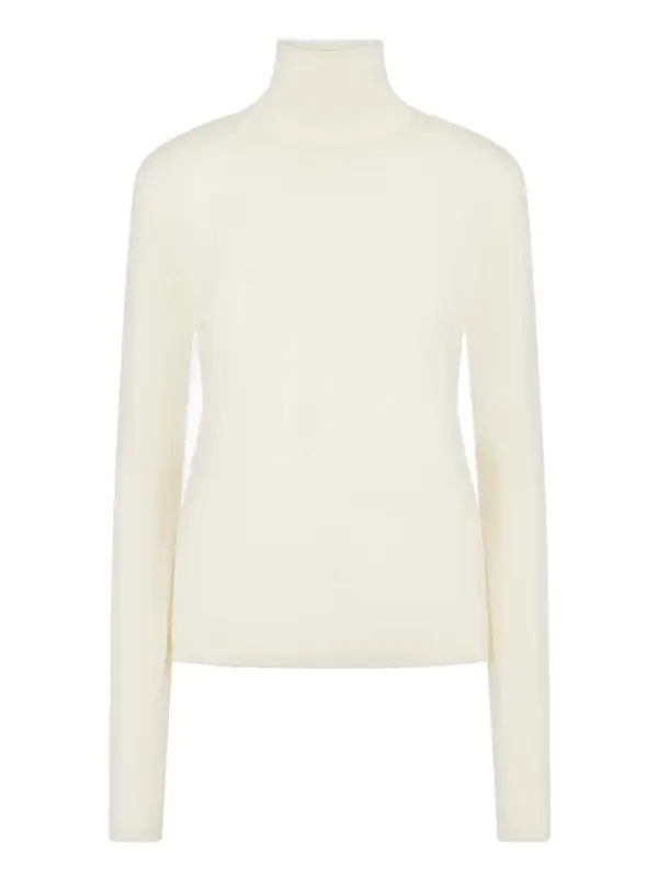 RÓHE Jersey Turtleneck Top - White