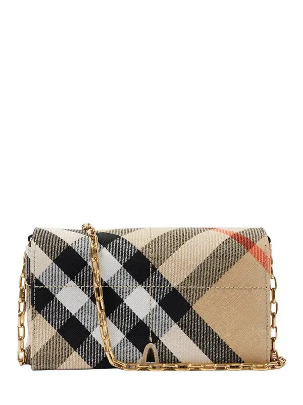 Burberry Check Mini Crossbody Bag - Beige