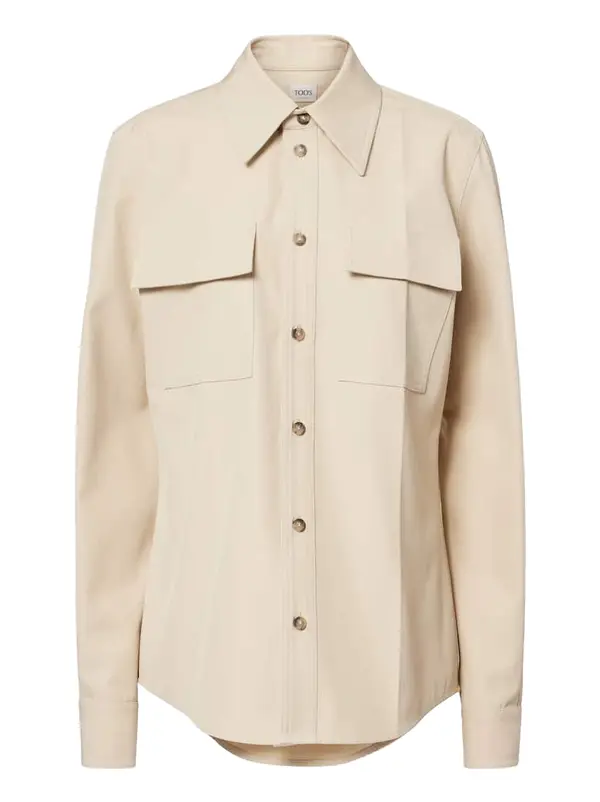 TOD'S Wool And Cotton Shirt - Beige