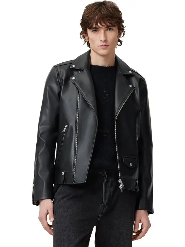 ALLSAINTS Milo Desserto® Biker Jacket - Black