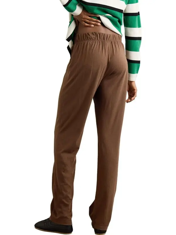 Eterne Lounge Cotton And Modal-blend Jersey Pants - Brown