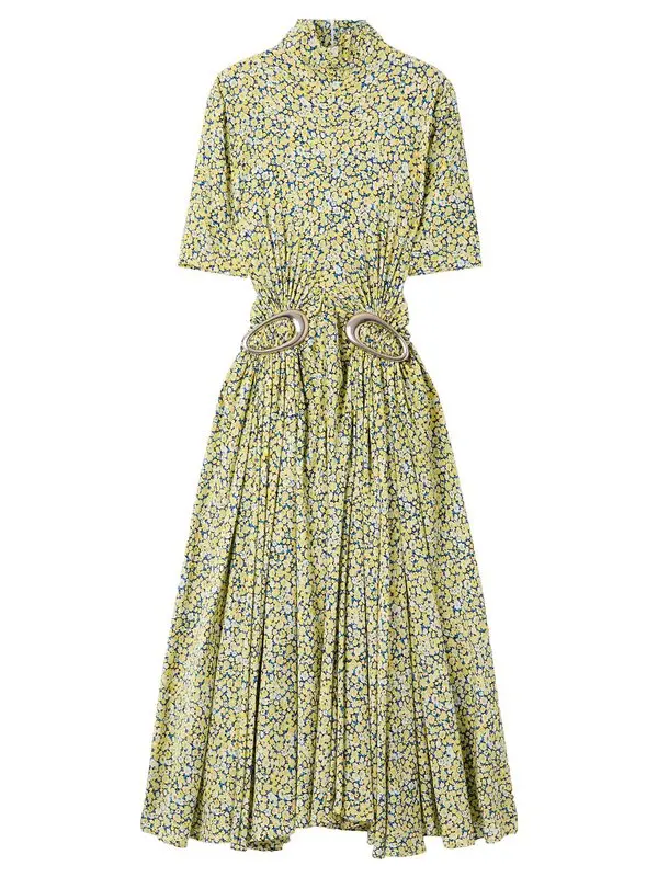 Bottega Veneta Floral-print Crepe Midi Dress - Multi
