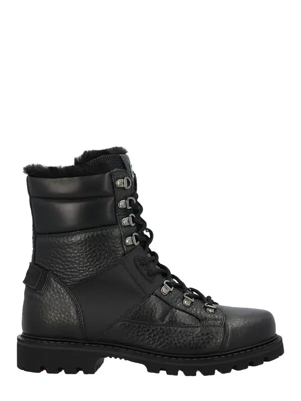 Bogner Lace-up Leather Boots - Black