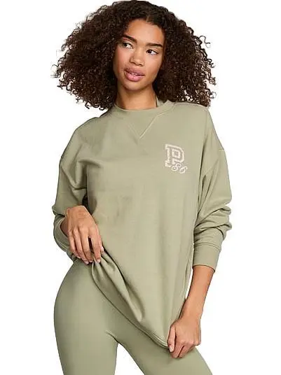 Pink Campus Fleece™ Oversized Crew Sweatshirt - Green