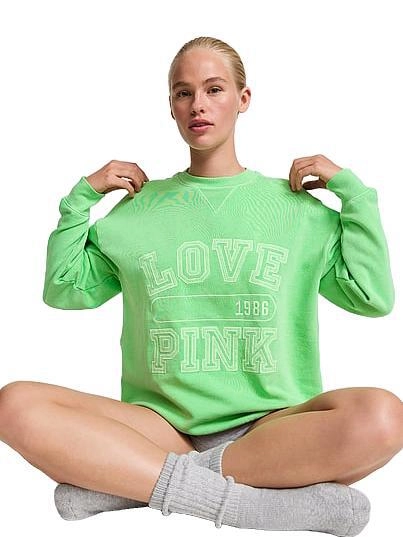 Pink Campus Fleece™ Oversized Crew Sweatshirt - Green