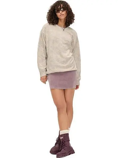 Pink Campus Fleece™ Oversized Crew Sweatshirt - Print