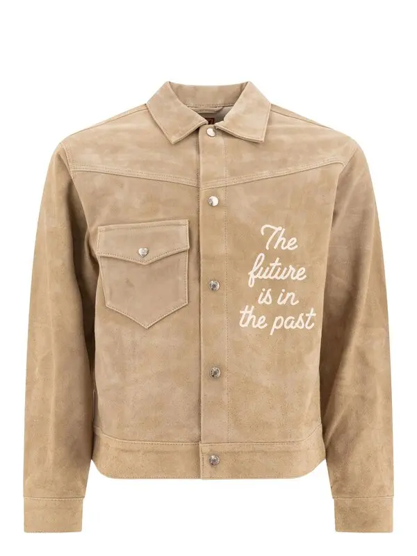 HUMAN MADE Suede Leather Jacket - Beige