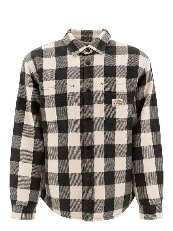 StÜssy Check' Overshirt - Black