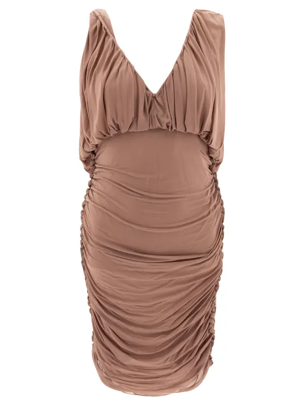 Saint Laurent Draped Dress - Pink