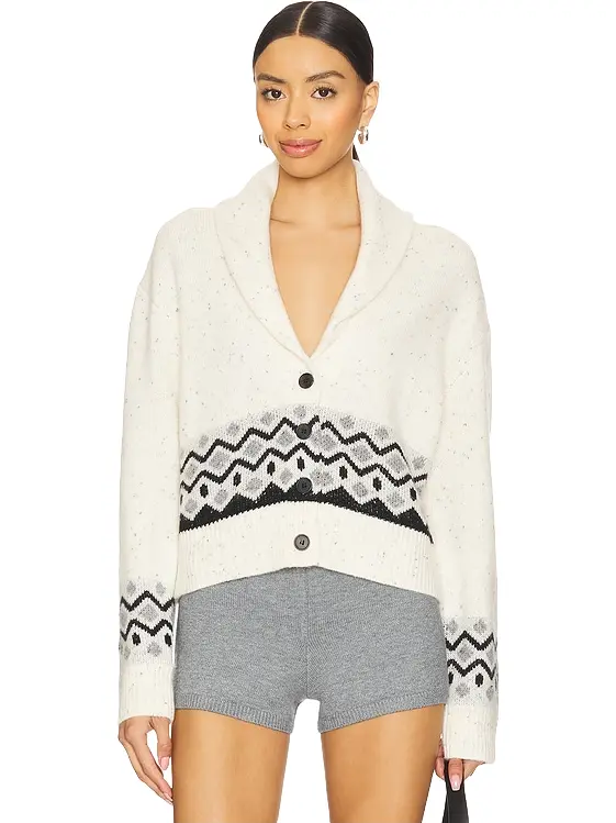 Tularosa Erina Fair Isle Cardigan - Ivory Multi