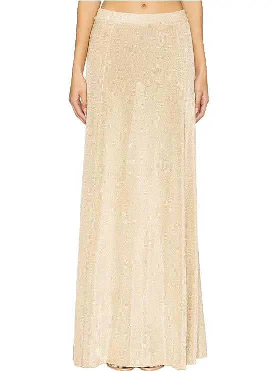 SEROYA Alice Maxi Skirt - Gold