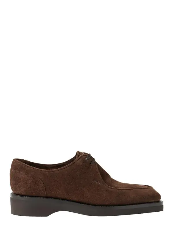 John Lobb Ted Suede Derby Shoes - Brown