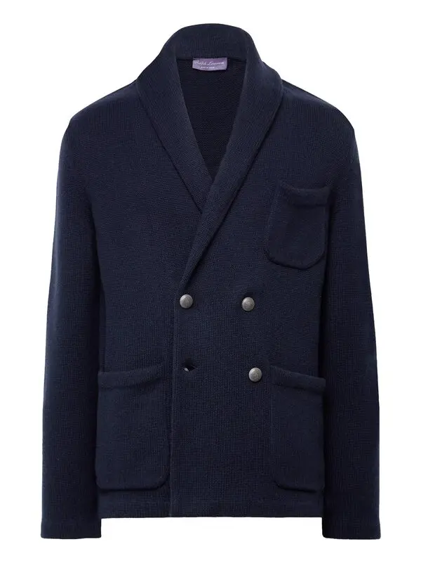 Ralph Lauren Double-breasted Cashmere Cardigan - Blue