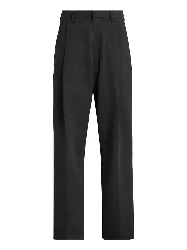 Victoria Beckham Jersey Straight-leg Pants - Anthracite