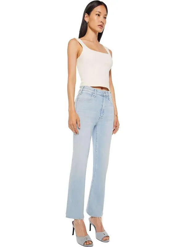 MOTHER The Hustler Ankle Fray Jeans - Blue