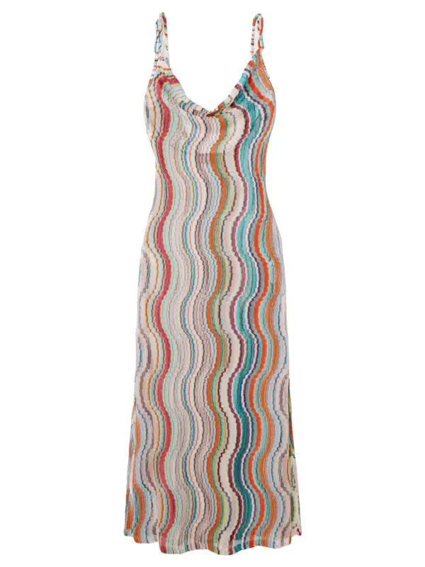Missoni Draped Metallic Crochet-knit Maxi Dress - Multi