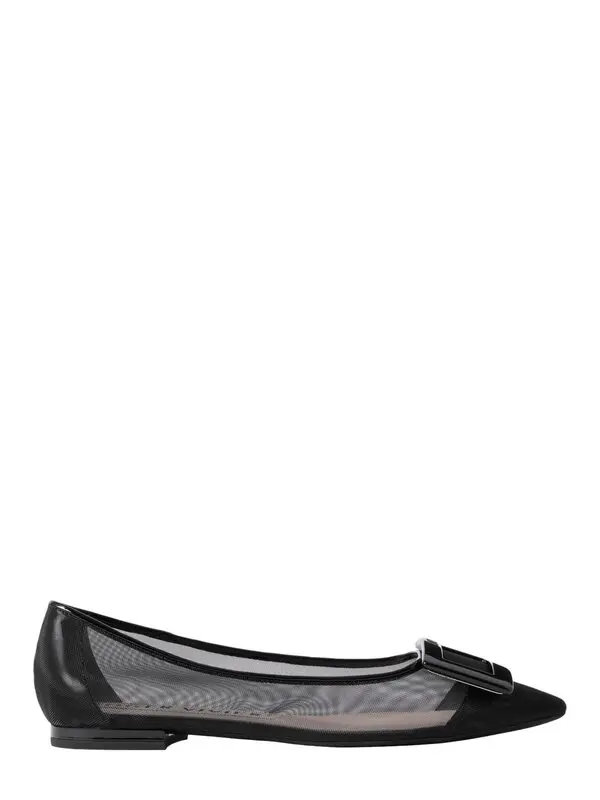 ROGER VIVIER - Roger Vivier Gommettine Buckled Mesh Ballet Flats