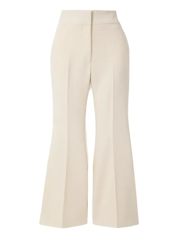 Gabriela Hearst Marsh Wool Flared Trousers - Ivory