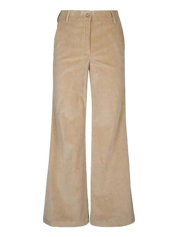 Jacob Cohen Velvet Flair Pants - Beige