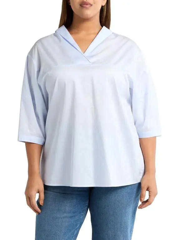 HARSHMAN Oriana Cotton Top - Light Blue